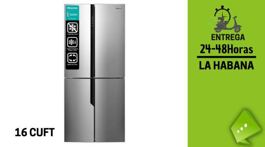REFRIGERADOR HISENSE 4 PUERTAS 16 CUFT para La Habana | Entrega Rápida (24 a 48 hrs)